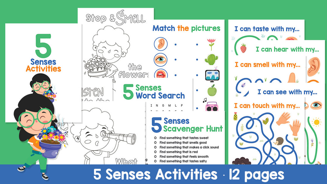 5 Senses - 12 Page Printable Kids Activity Pack – Hello Creative Family