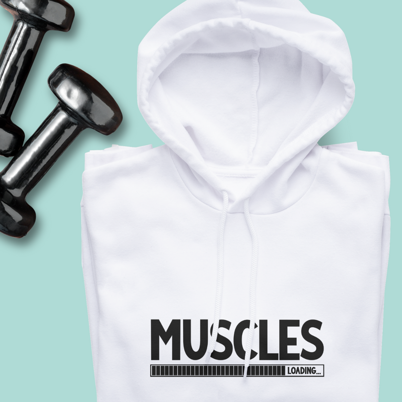 Muscles Loading Cut file and PNG – Hello Creative Family