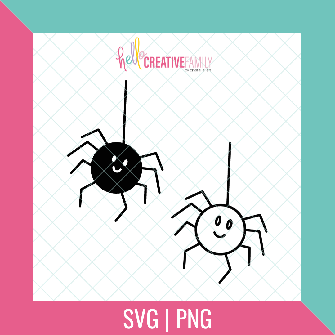 Happy Spider Cut files and PNGs – Hello Creative Family