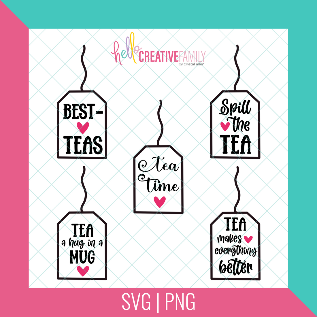 Tea Lovers SVG Bundle – Hello Creative Family