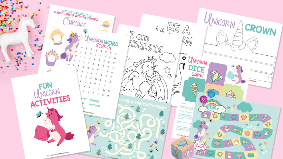 Unicorn Activity Sheet Bundle – Hello Creative Family